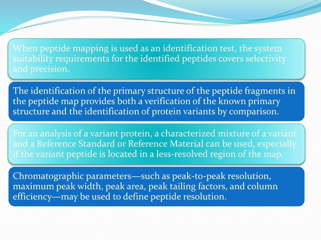 Peptide mapping | PPTX | Chemistry | Science