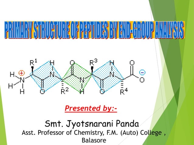 PRIMARY STRUCTURE OF PEPTIDES | PPTX | Chemistry | Science