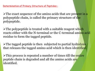 PRIMARY STRUCTURE OF PEPTIDES | PPTX