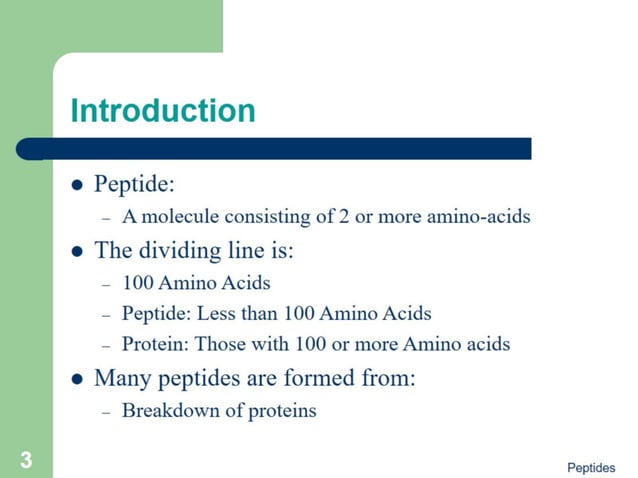 Peptides (Biochemistry) | PPT