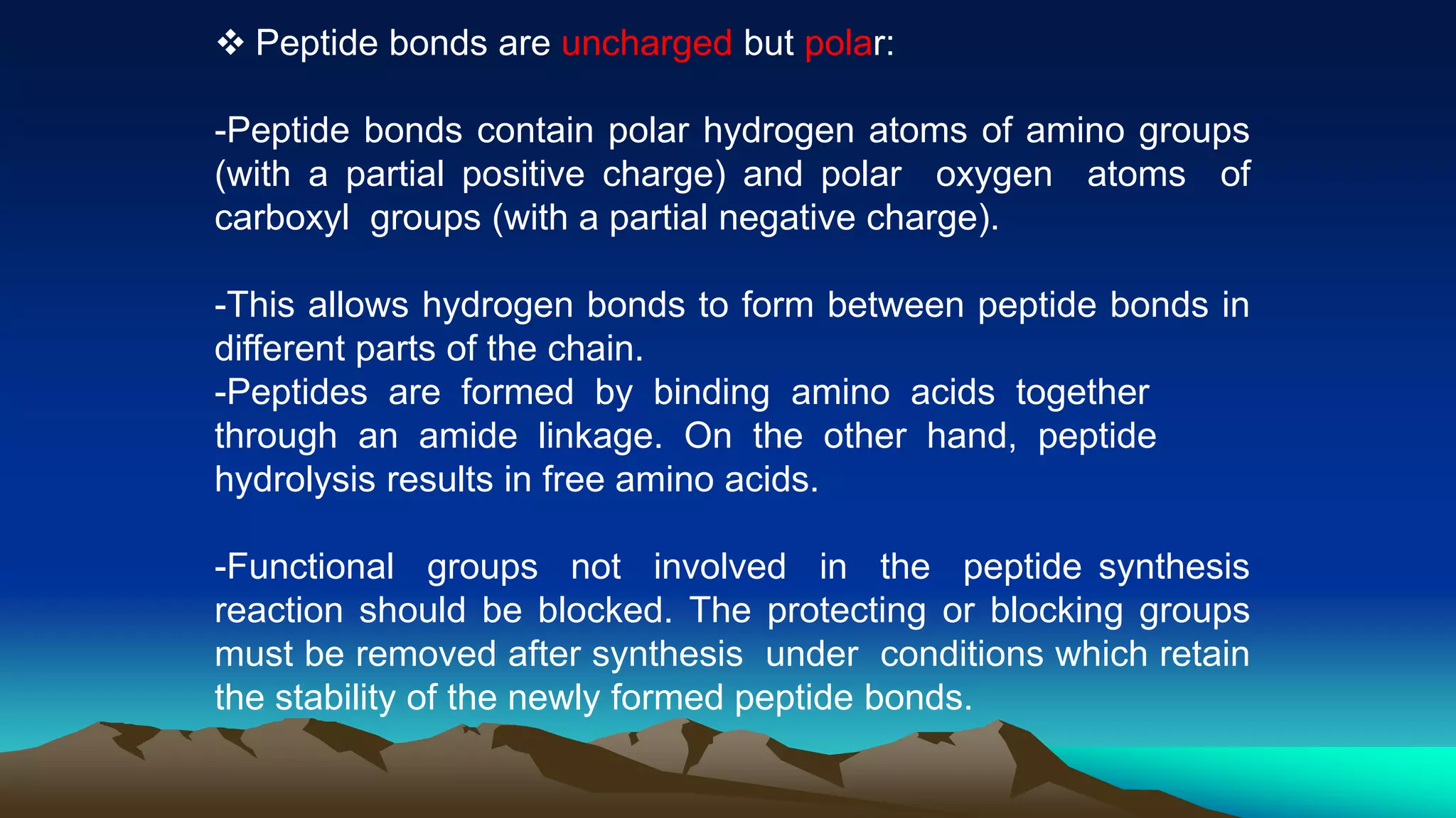 PEPTIDES AND PEPTIDES BONDS CHARACTERISTICS.pptx