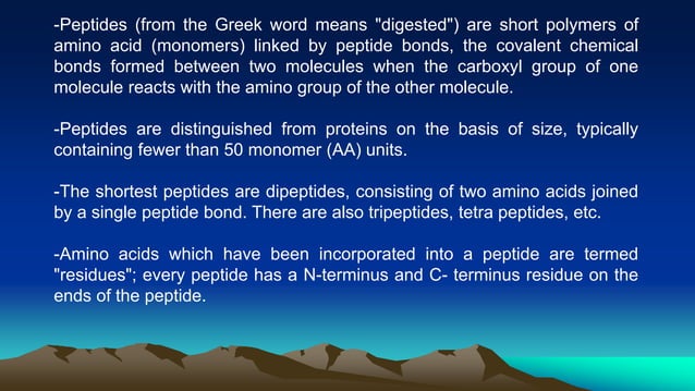 PEPTIDES AND PEPTIDES BONDS CHARACTERISTICS.pptx | Chemistry | Science