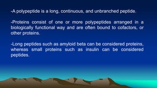 PEPTIDES AND PEPTIDES BONDS CHARACTERISTICS.pptx