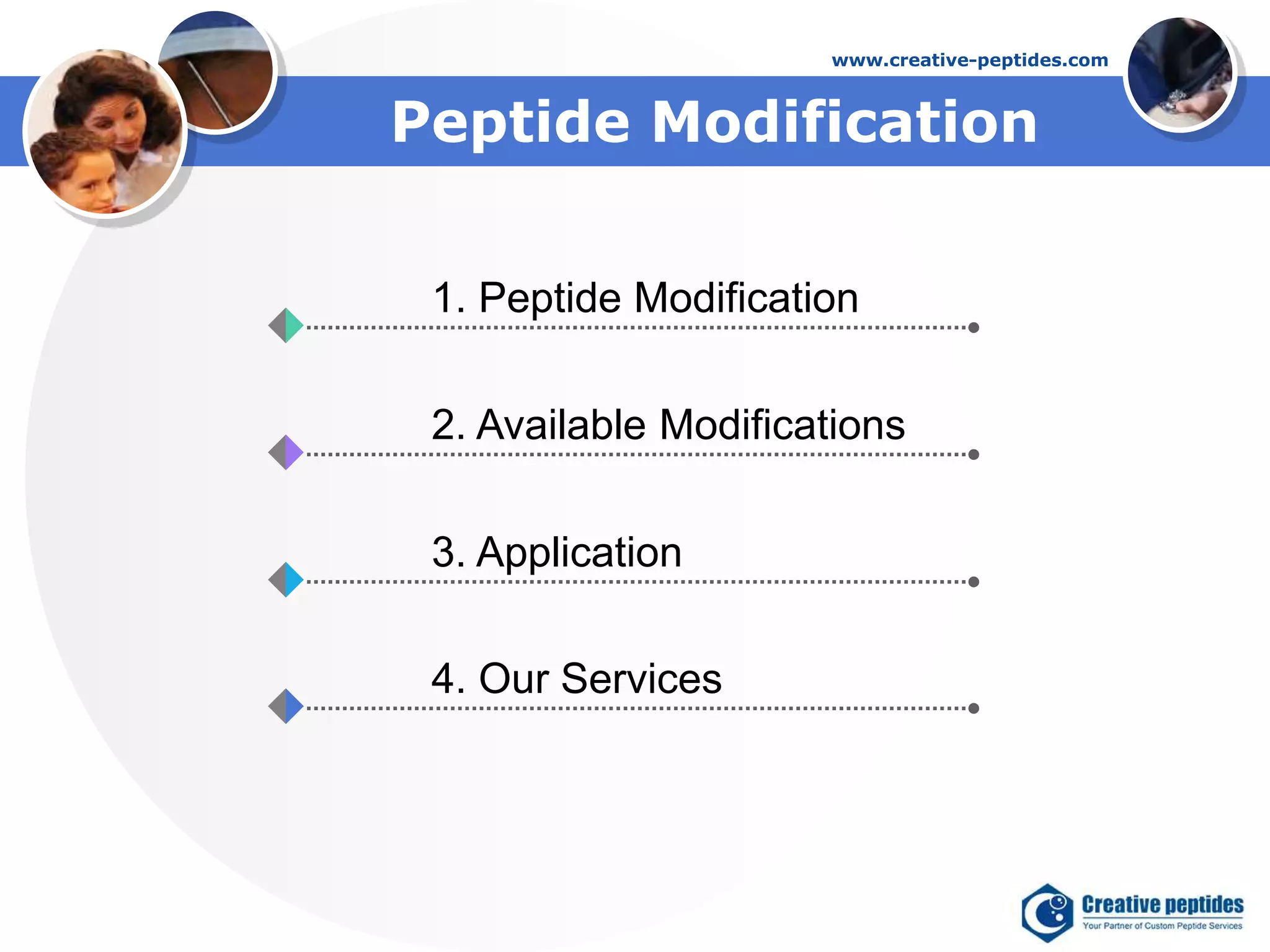 Peptides modification creative peptides | PPTX