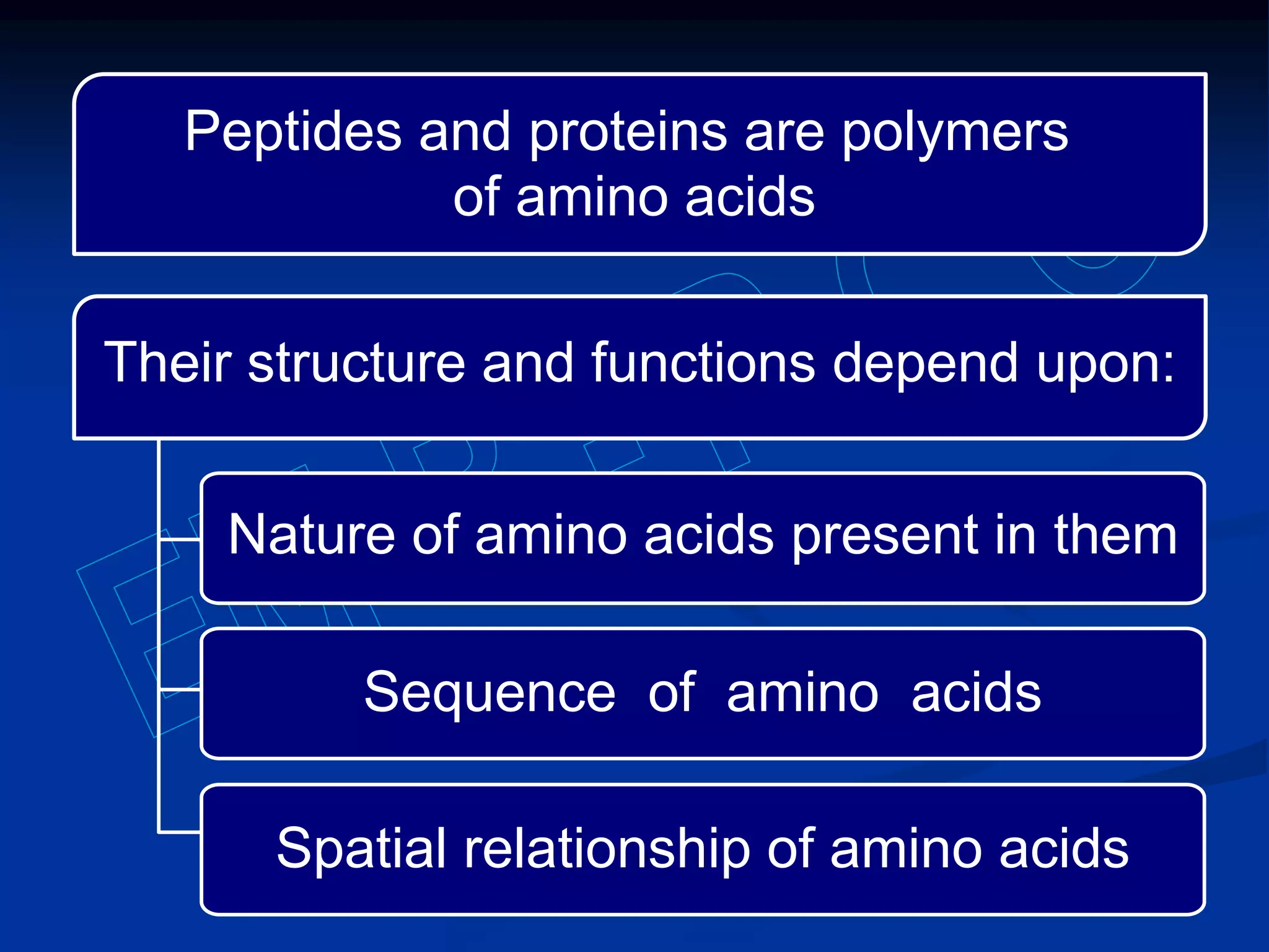 Peptides and proteins structure and functions | PPTX