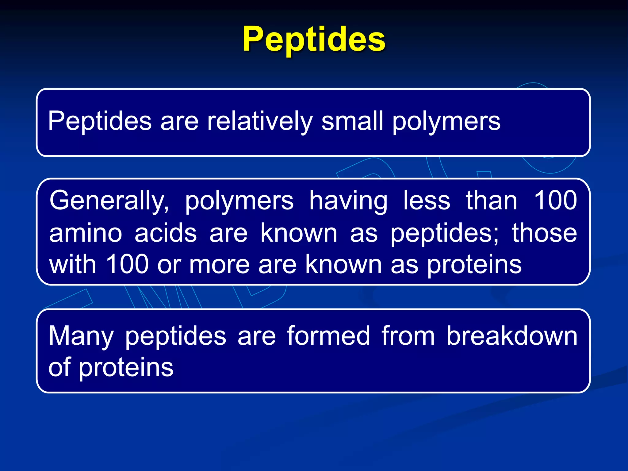 Peptides and proteins structure and functions | PPTX
