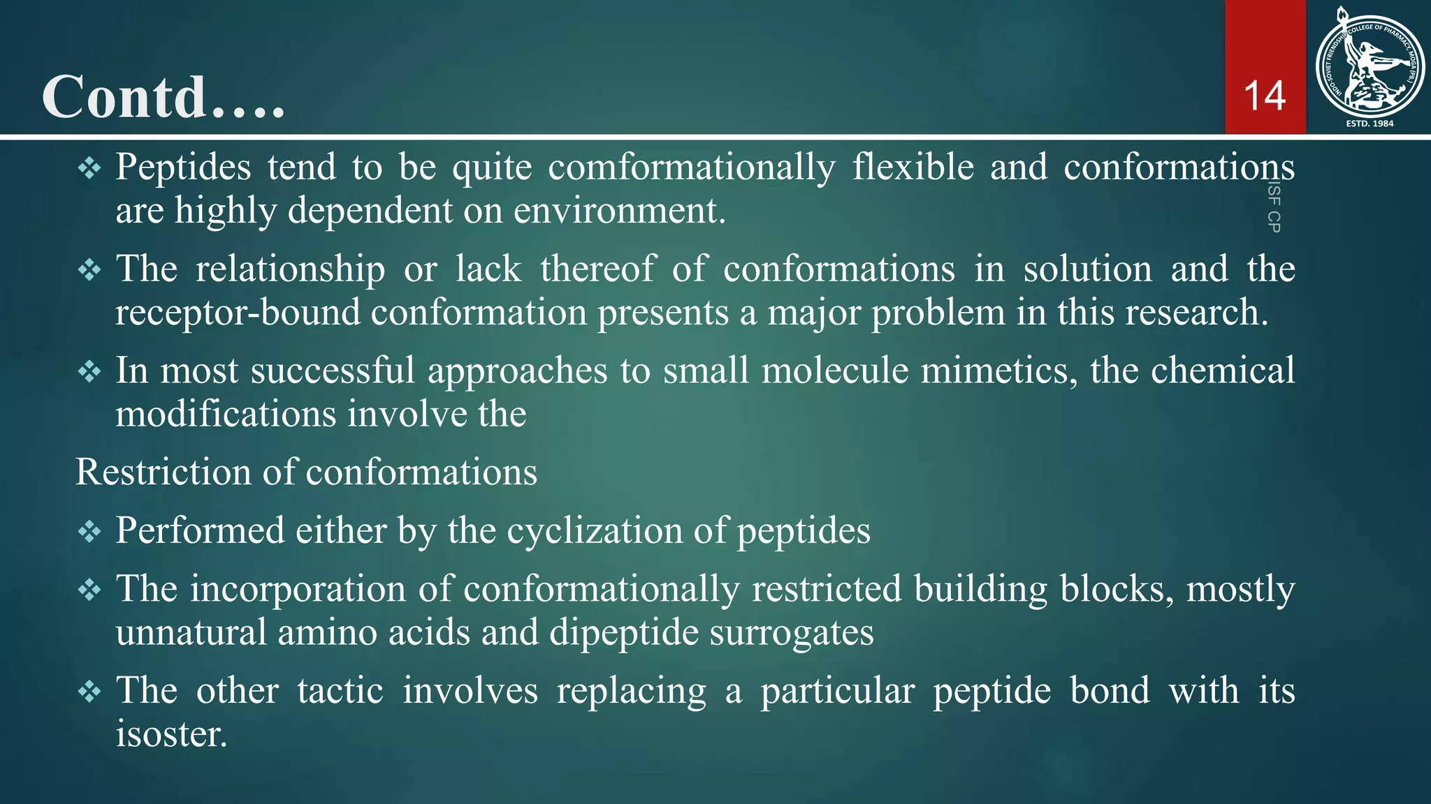 Peptidomimetics | PPTX