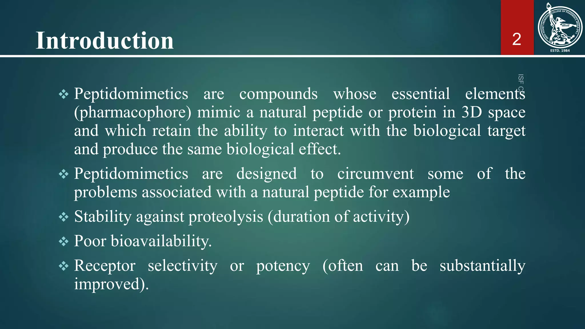 Peptidomimetics | PPTX