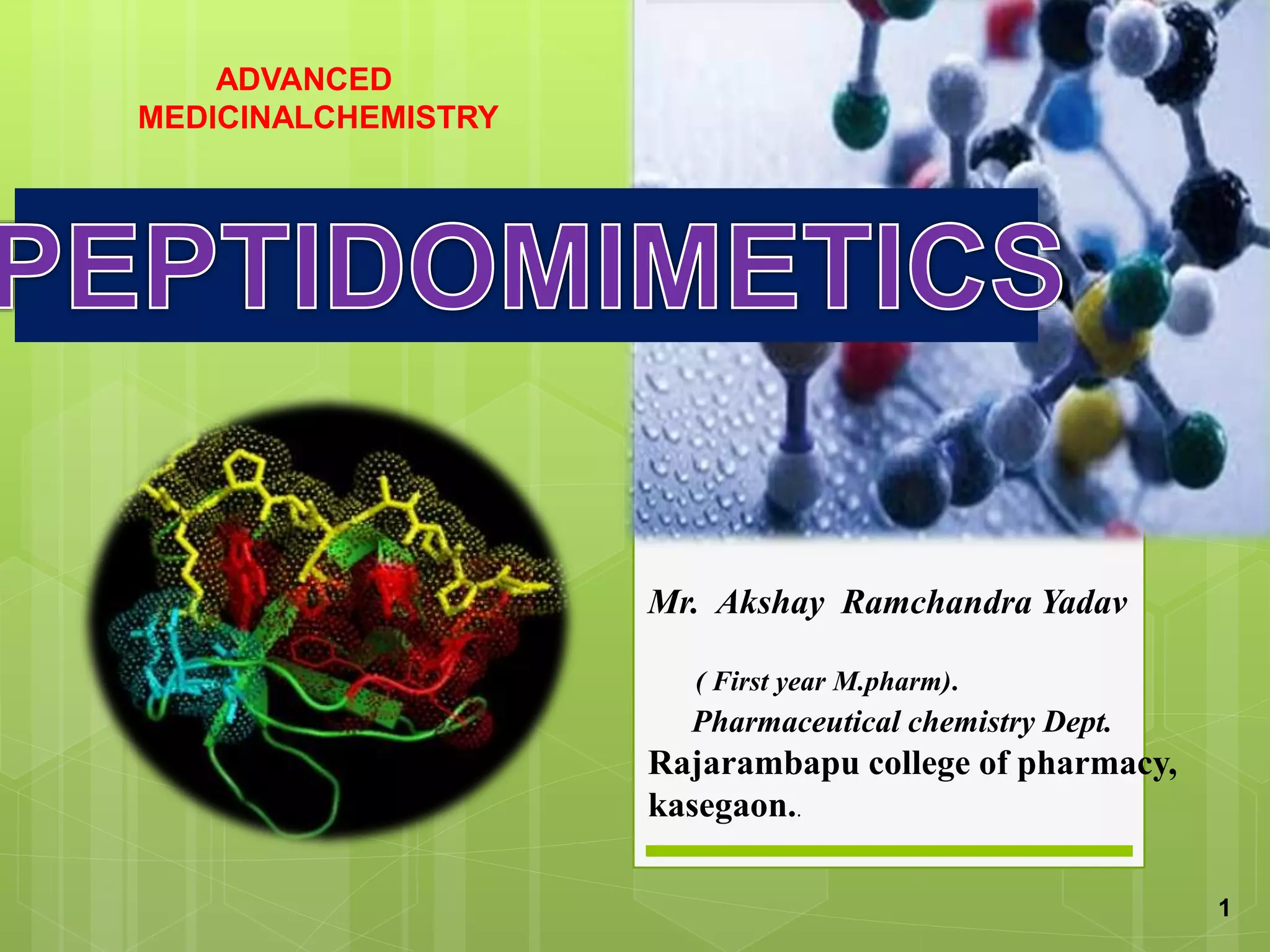 Peptidomimetics | PPTX