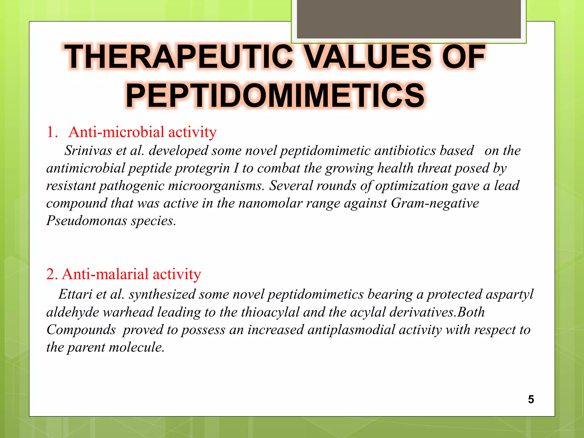 Peptidomimetics | PPTX