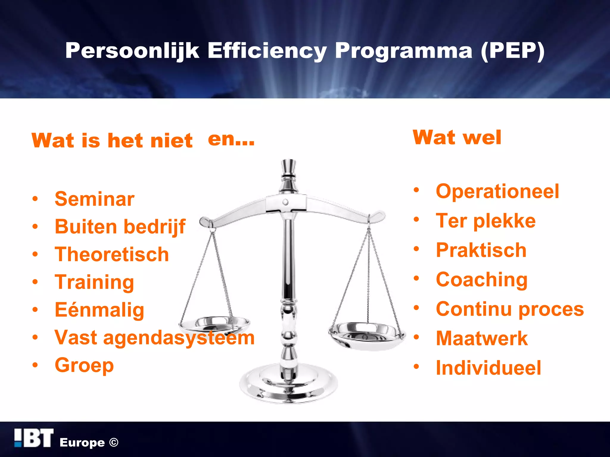 Pep "personal efficiency program" | PPT