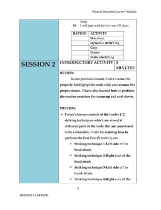 K TO 12 GRADE 7 LEARNING MODULE IN PHYSICAL EDUCATION (Q3-Q4) | PDF