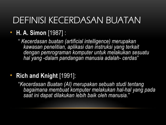 Kecerdasan Buatan - Artificial Intellegence | PPT