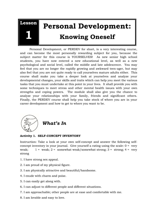 Knowing Oneself | PDF | Educational Assessment | Education