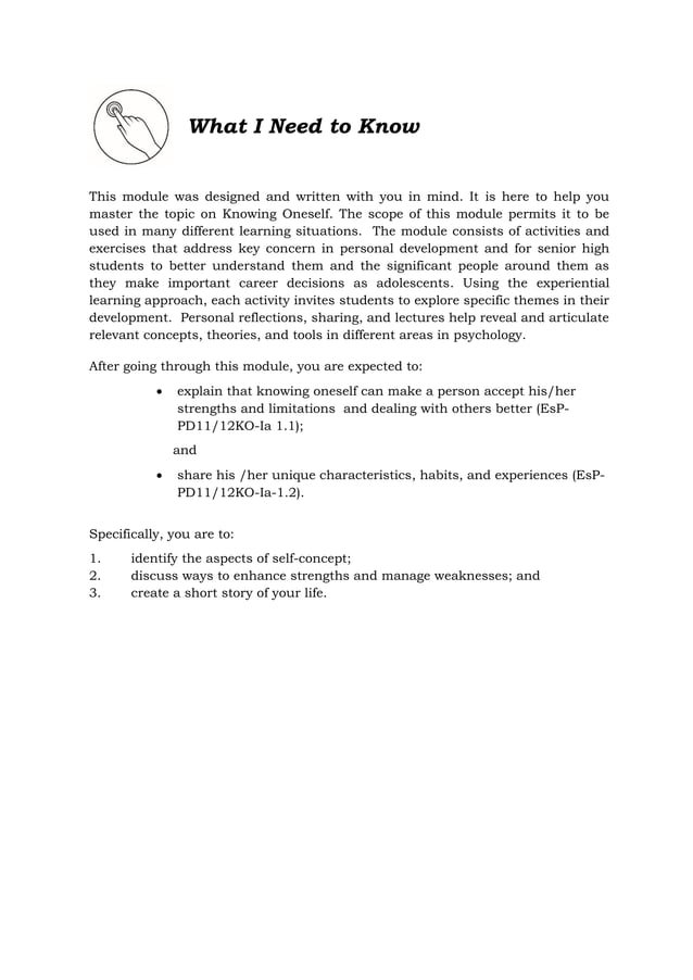 Knowing Oneself | PDF | Educational Assessment | Education