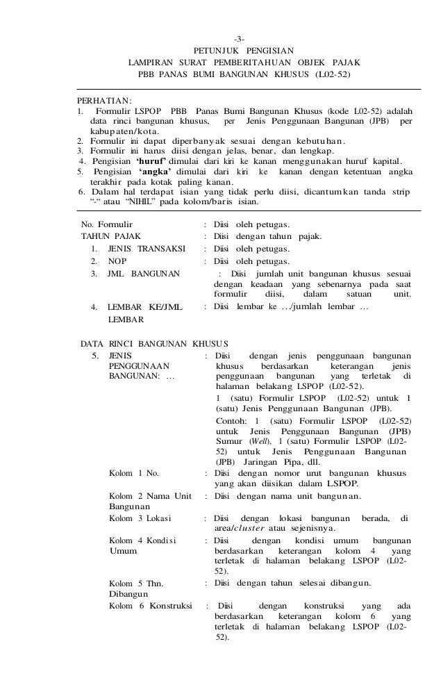 Formulir Surat Pemberitahuan Objek Pajak Spop Dan Lspop - Kumpulan Surat Penting