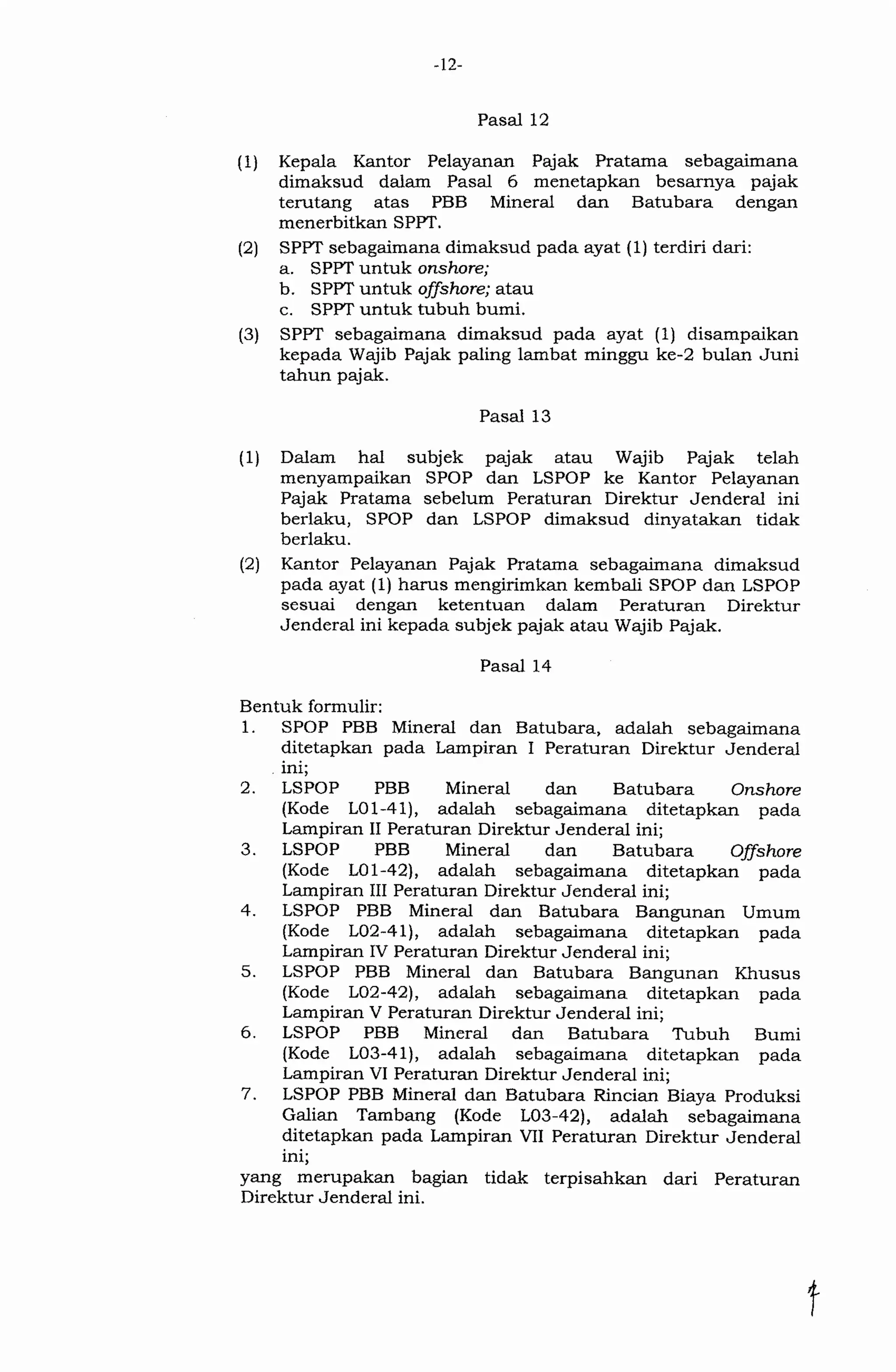 PER 47/PJ/2015 :::: Tentang Pengenaan PBB Sektor Pertambangan Mineral dan Batubara | PDF