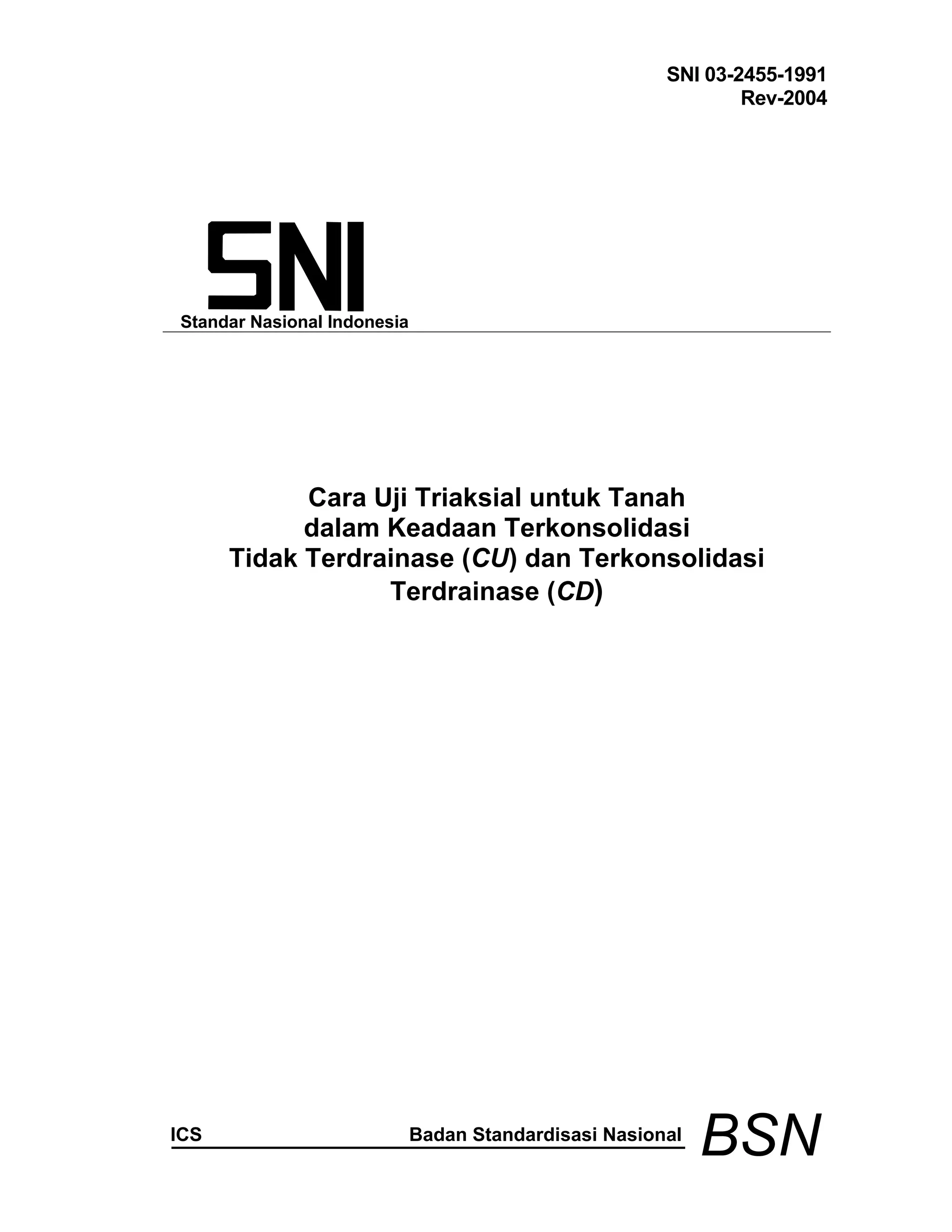 PER 10 PART 4_Cara Uji Triaksial Untuk Tanah Dalam Keadaan CU dan CD ...