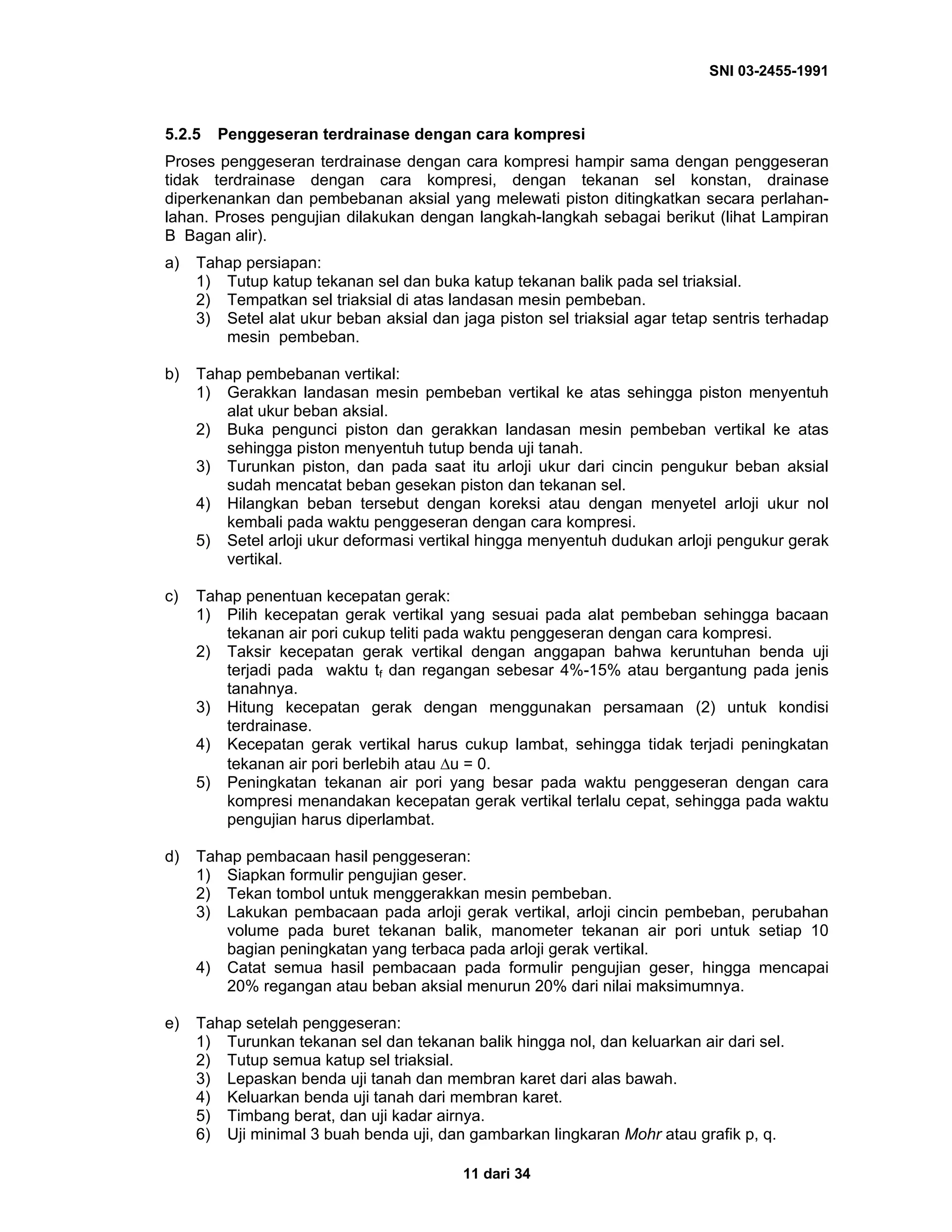 PER 10 PART 4_Cara Uji Triaksial Untuk Tanah Dalam Keadaan CU dan CD ...