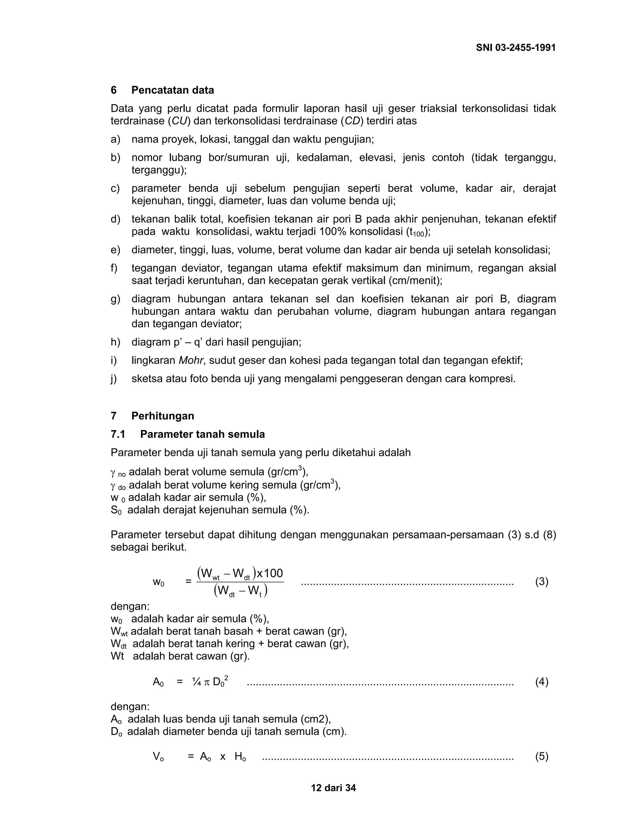 PER 10 PART 4_Cara Uji Triaksial Untuk Tanah Dalam Keadaan CU dan CD ...