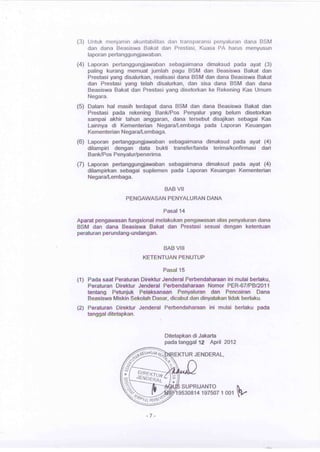 Per 16 pb_2012 juklak pencairan bsm | PDF