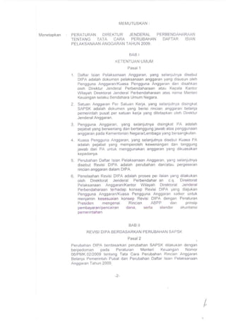 Per 26 pb_2009_ revisi_dipa | PDF