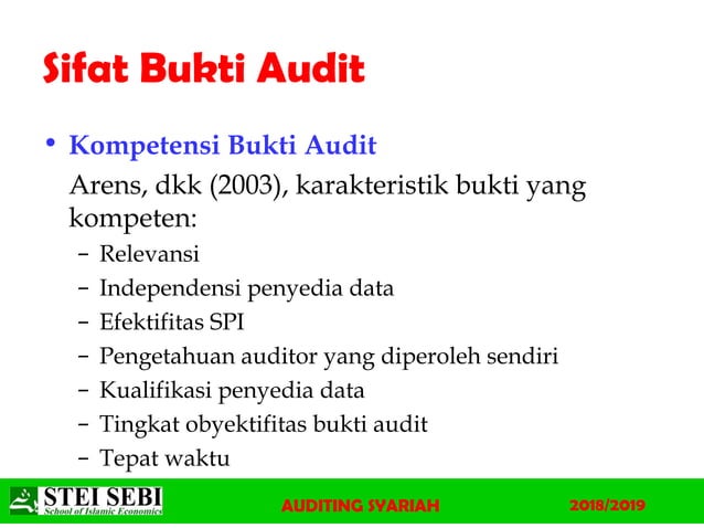 Bukti Audit - Sharia Auditing | PPT