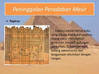 Peradaban mesir kuno | PPTX