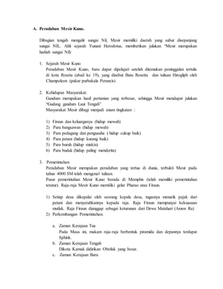 Peradaban mesir kuno | DOCX