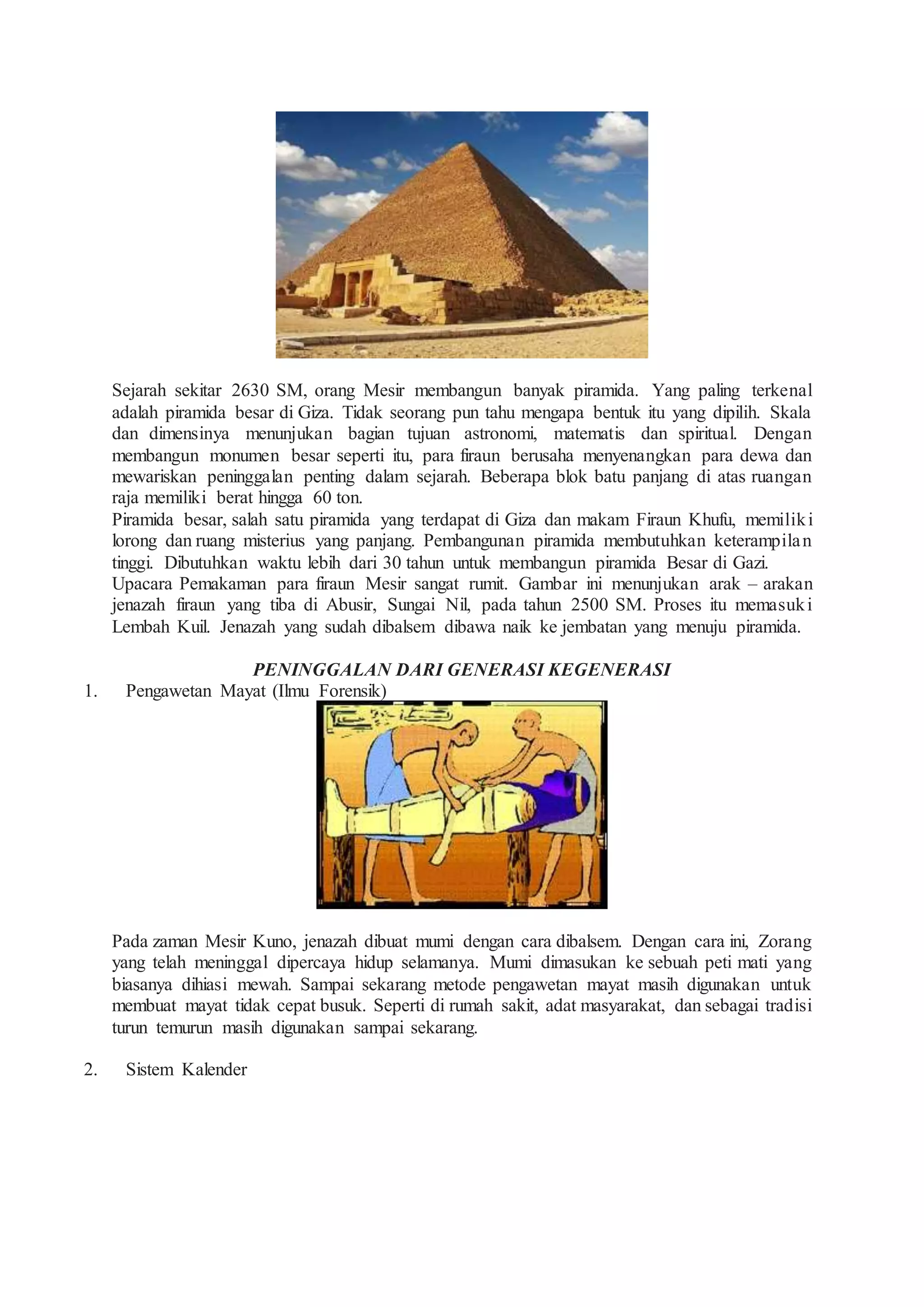 Peradaban mesir kuno | PDF