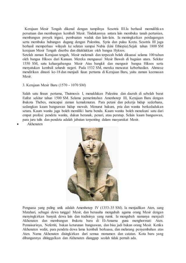 Peradaban mesir kuno | PDF