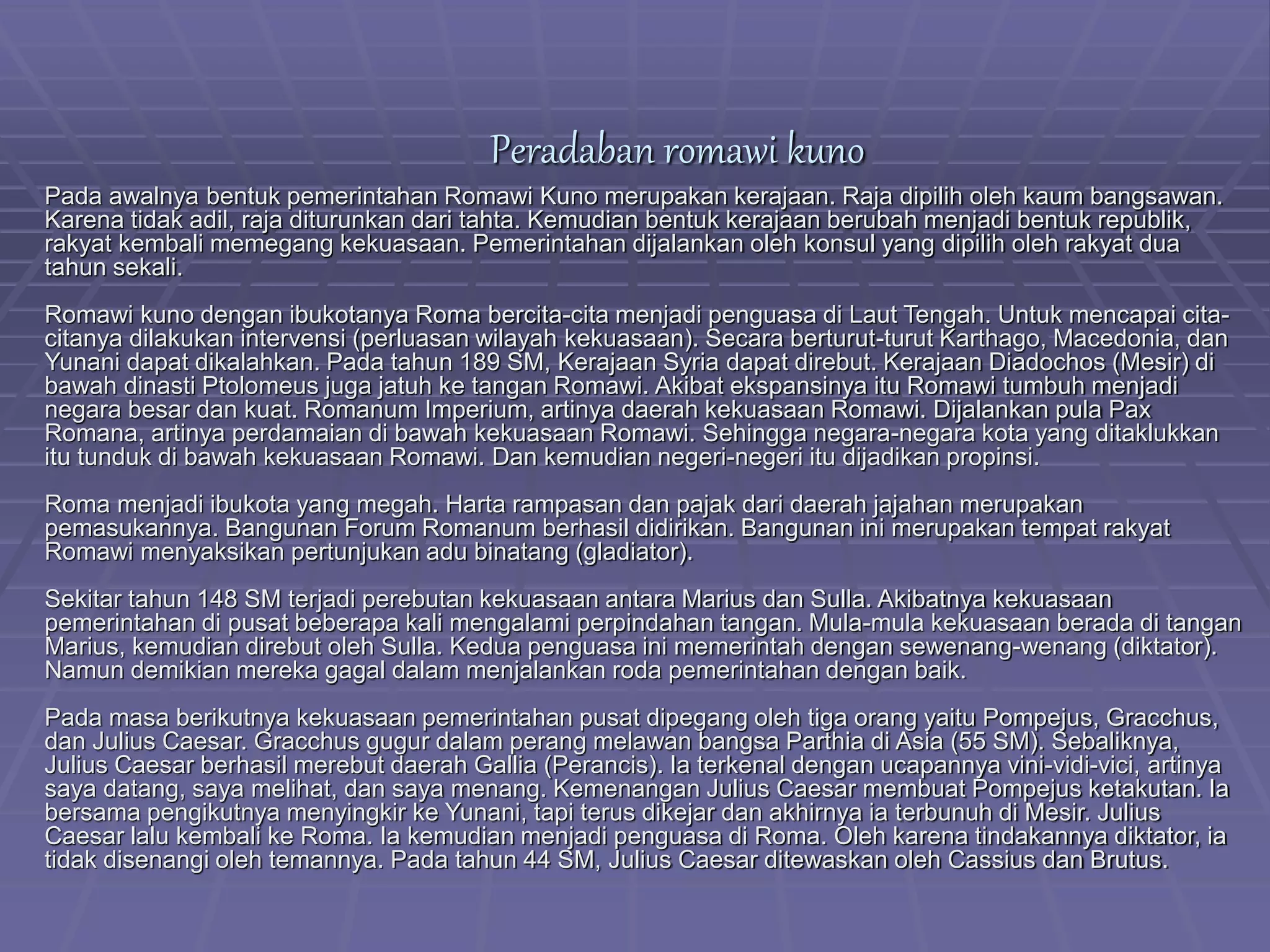 Peradaban Romawi Kuno | PPT