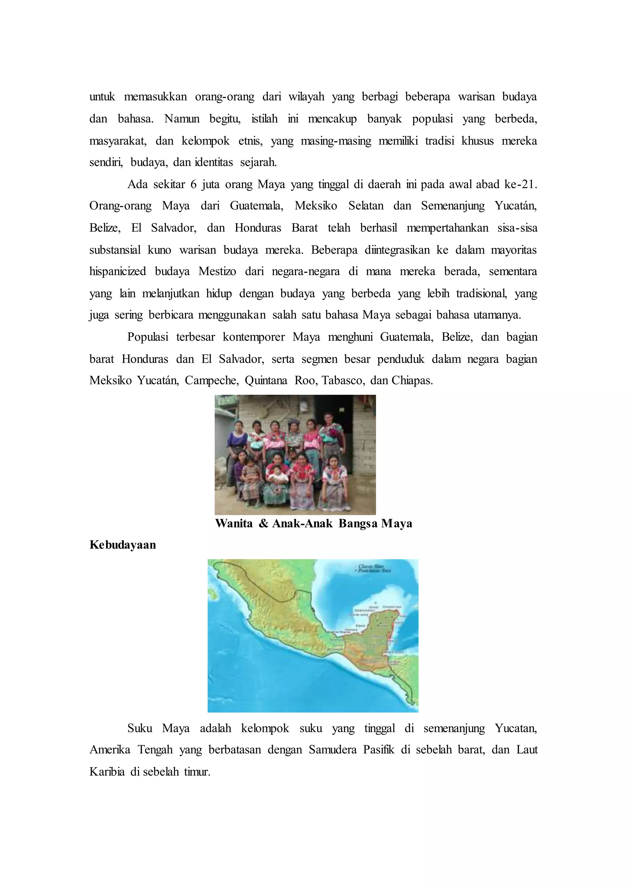 Peradaban suku maya | DOCX