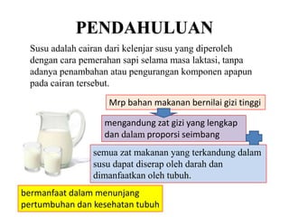 faktor faktor yang mempengaruhi produksi dan kualitas susu | PPTX