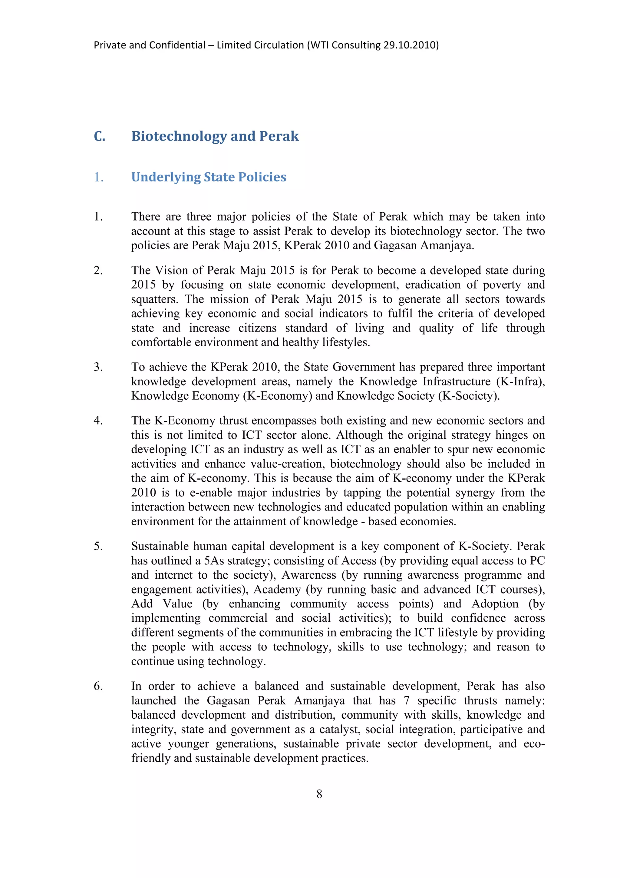 Perak biotechnology masterplan-8th | PDF