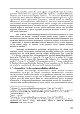 Perakendicilikte uluslararasılaşma | PDF