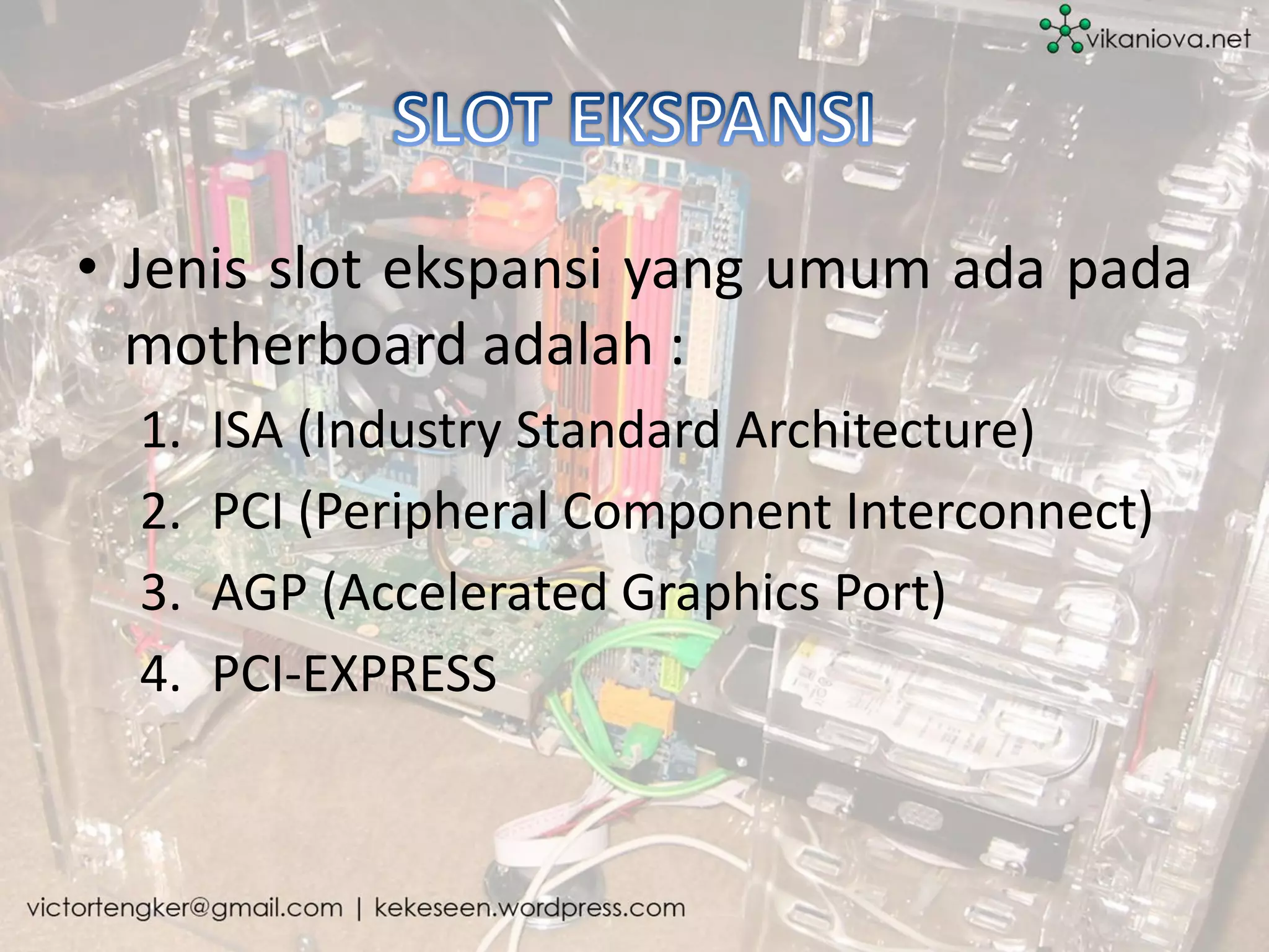 Perakitan komputer tata letak komponen komputer - motherboard | PDF