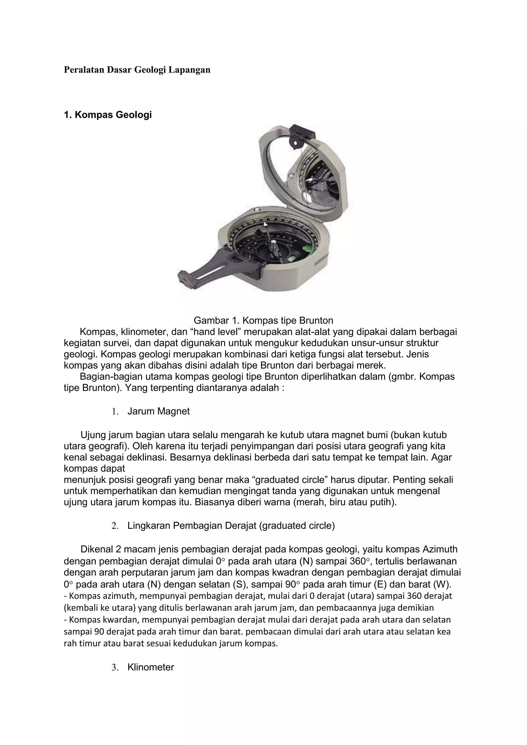 Peralatan dasar-geologi-lapangan-docx | DOCX