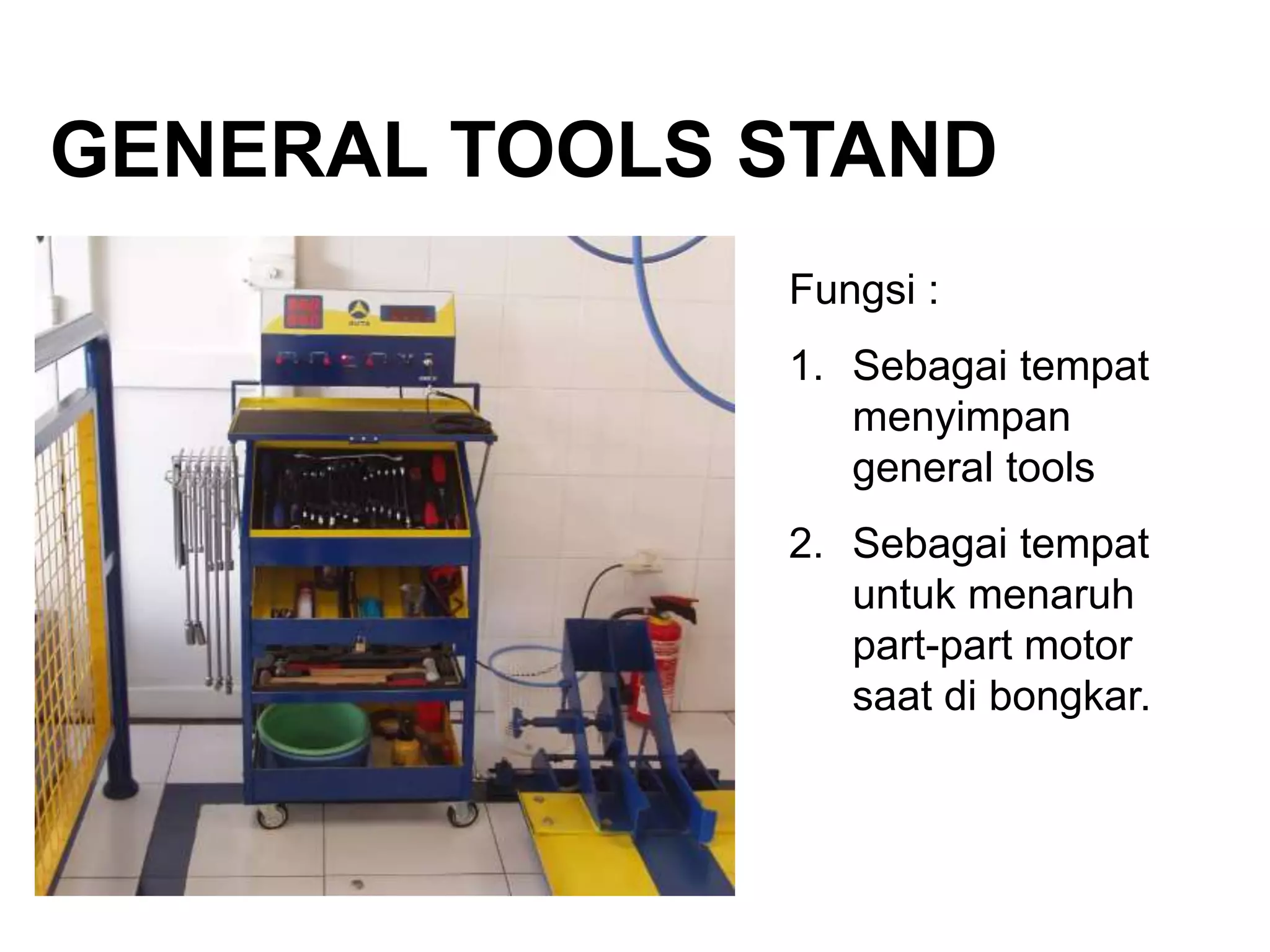Peralatan bengkel atau workshop perawatan alat berat | PPSX