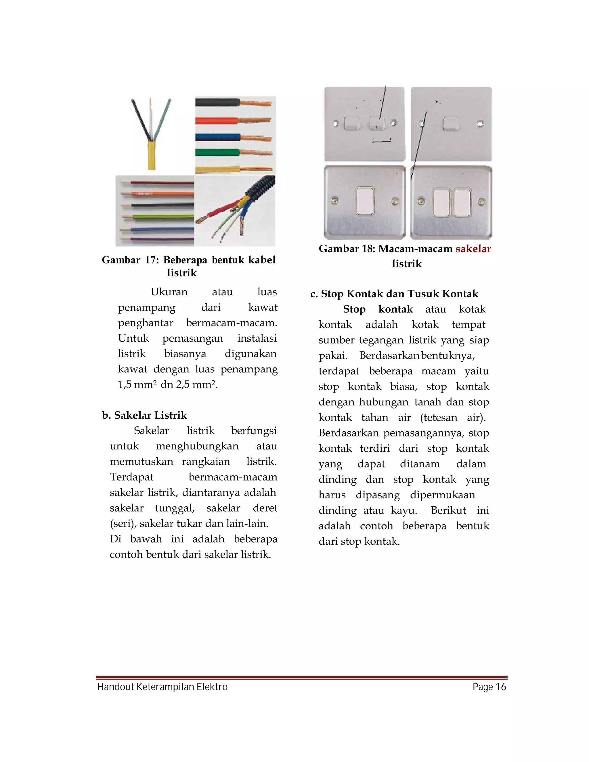 Peralatan dan komponen instalasi listrik Elektro | PDF