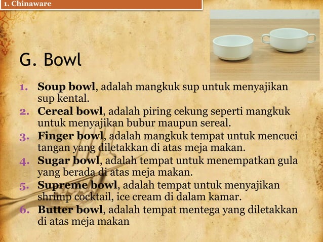 Peralatan dan Perlengkapan Restoran | PDF