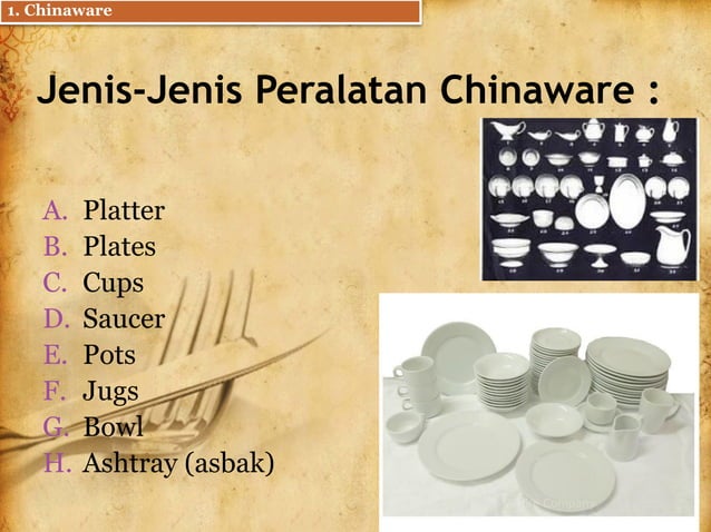 Peralatan dan Perlengkapan Restoran | PDF