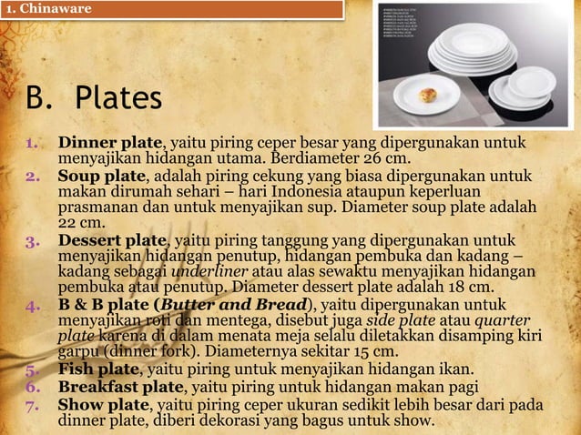 Peralatan dan Perlengkapan Restoran | PDF