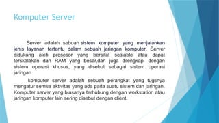 Peralatan Jaringan Laboratorium Teknik Komputer dan Jaringan | PPTX