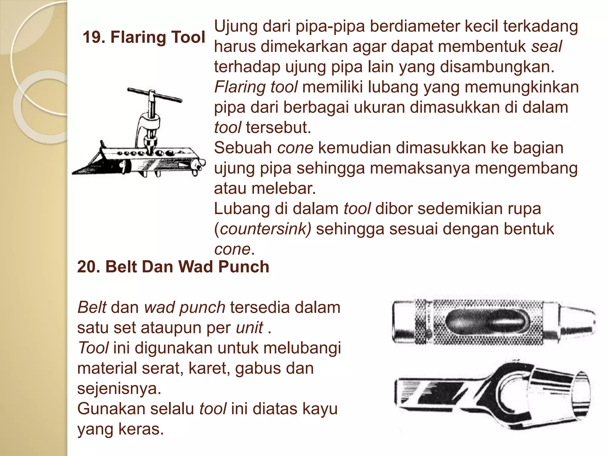 Peralatan kerja bangku | PPTX