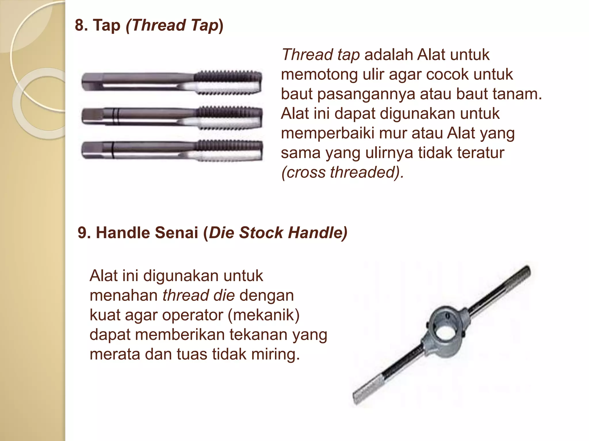 Peralatan kerja bangku | PPTX