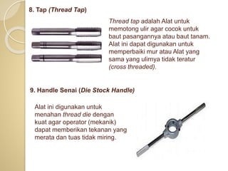 Peralatan kerja bangku | PPTX