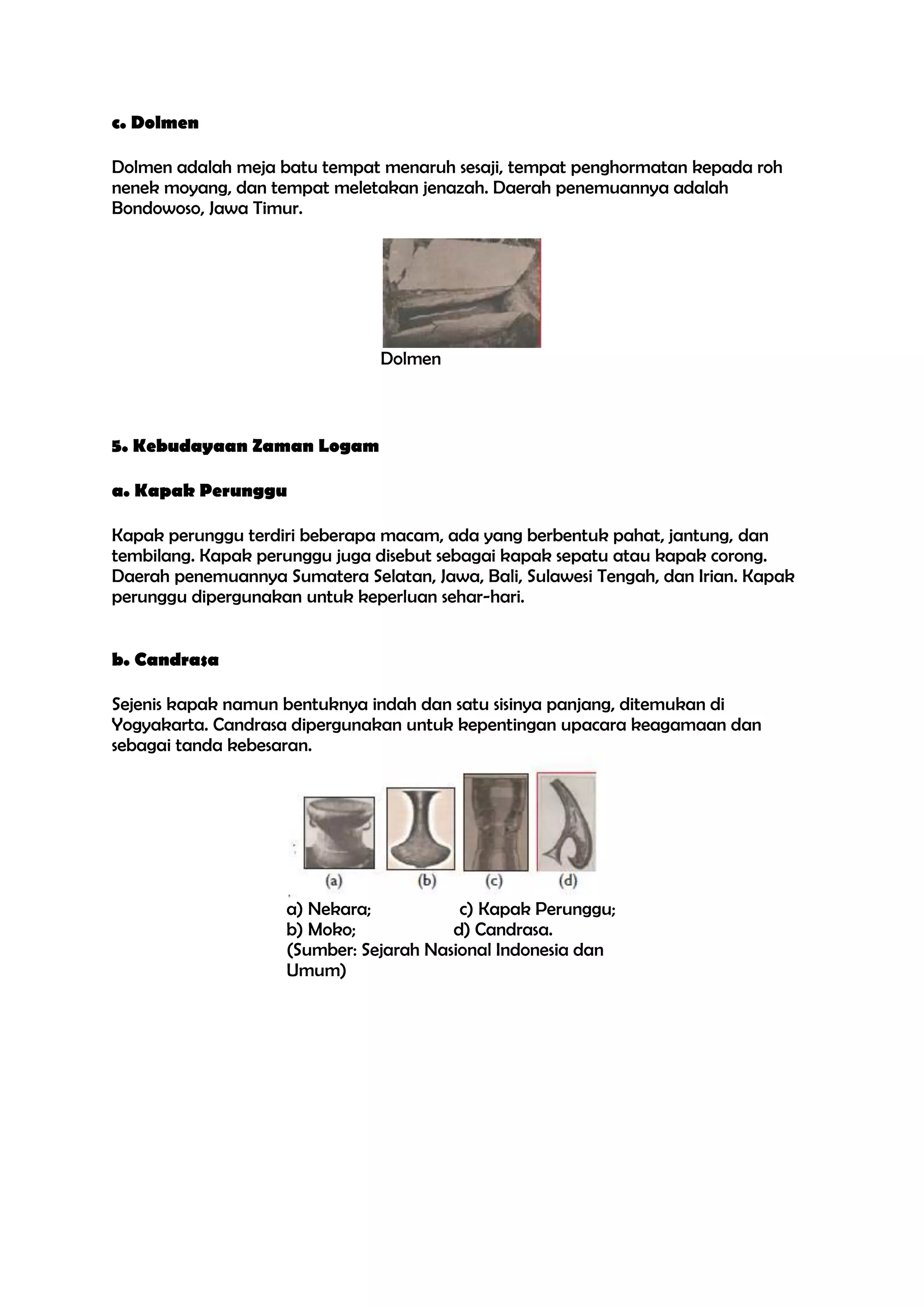 Peralatan pada zaman pra aksara | DOCX