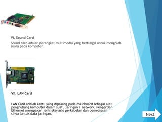 Peralatan proses data pada pc | PPTX