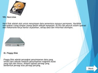 Peralatan proses data pada pc | PPTX